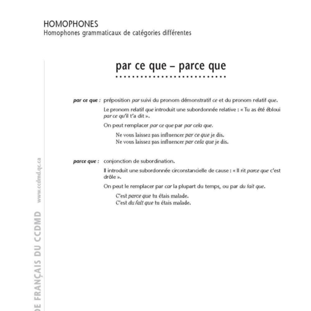 Le moteur du FLE sur le thème : Pourquoi/Parce Que