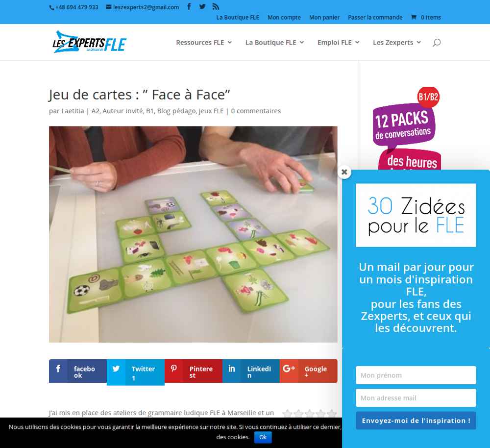 Le moteur du FLE sur le thème : Jeux Fle