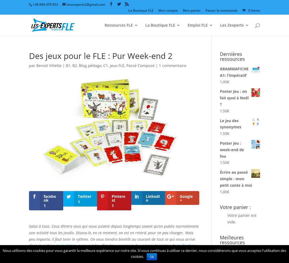 Le moteur du FLE sur le thème : Jeux Fle
